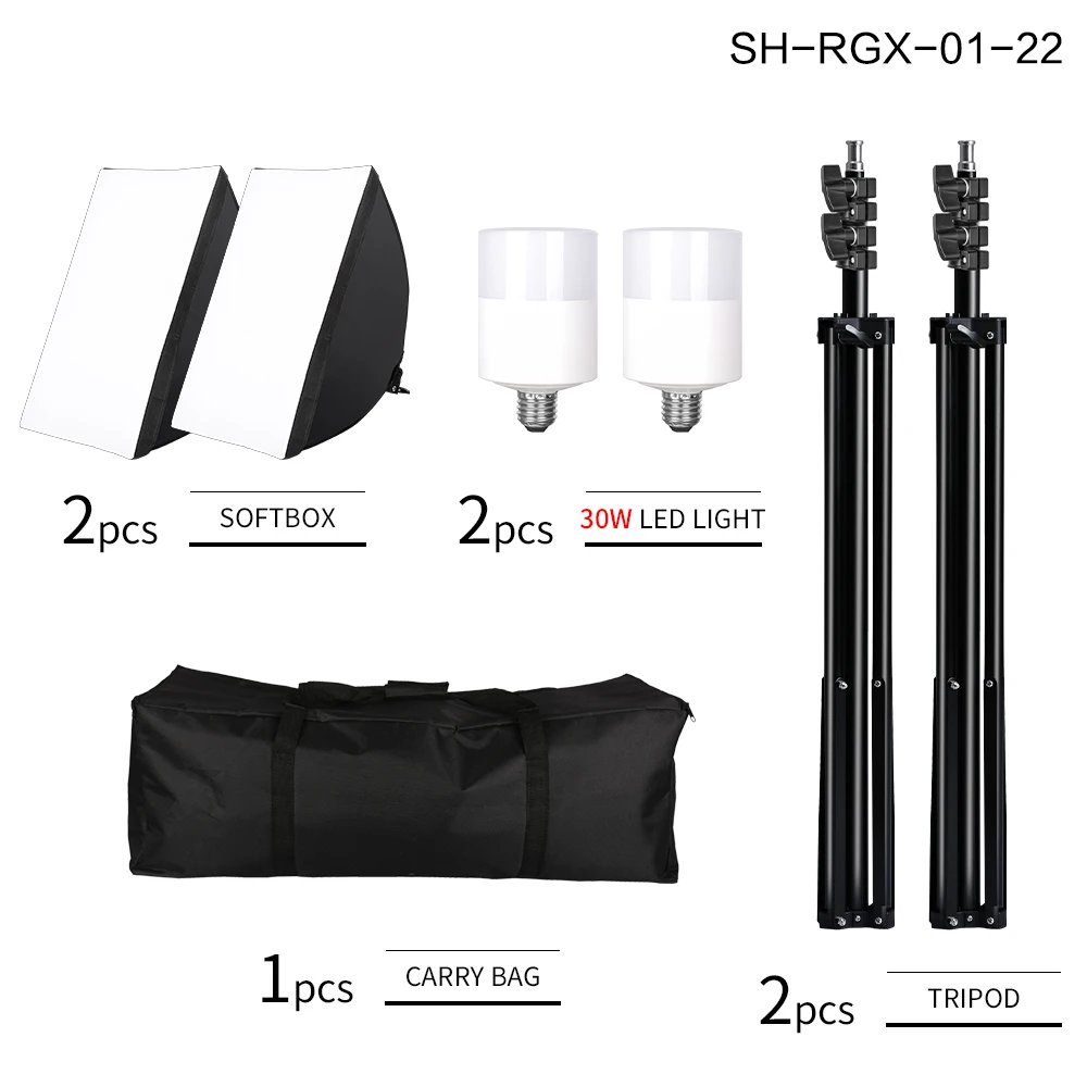 Foto-Softbox-Light-Box-Kit-L-mpada-LED-nico-com-trip-Fotografia-Tiro ...