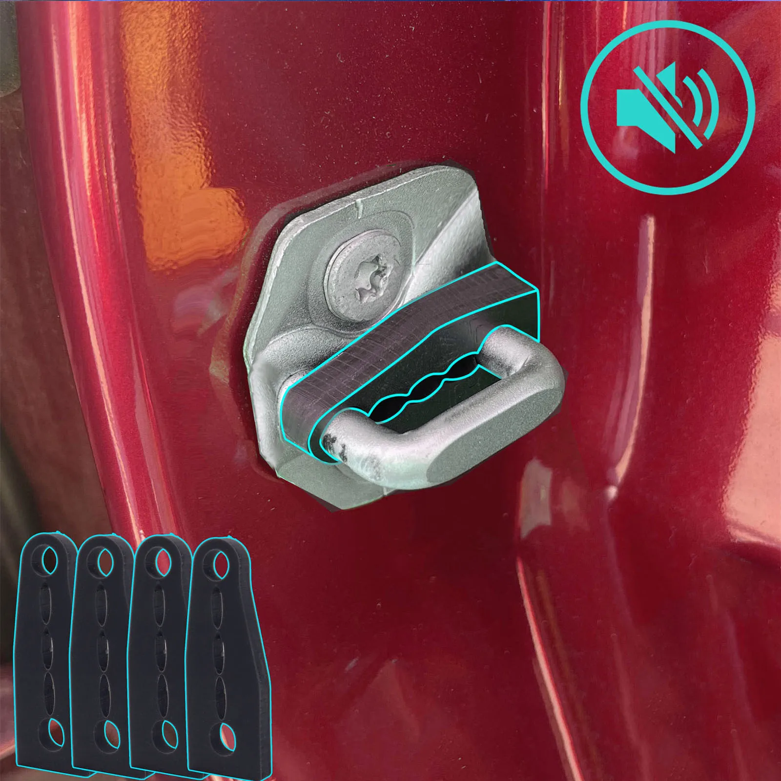 Sound-Damper-Door-Lock-Buffer-For-Ford-C-Max-Transit-Tourneo-Connect ...