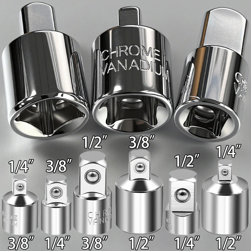6pc Socket Adapter Ratchet Wrench Adapter Converter Sleeve Head ...