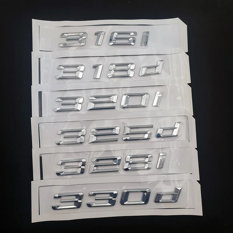 3D ABS Letters Car Trunk Badge Sticker 318i 320i 325i 330i 335i 318d ...