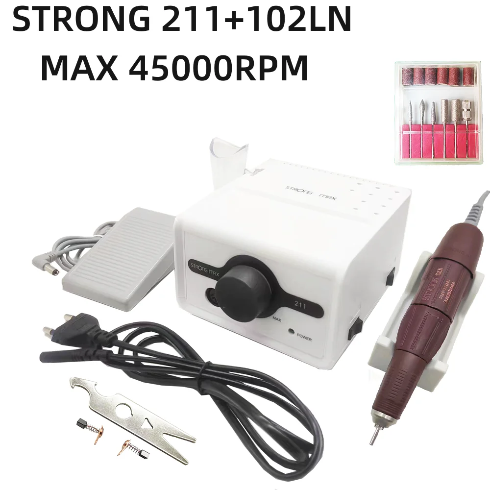 Manicure-Machine-STRONG-MAX-211-Electric-Nail-Drill-105L-40K-Electric ...