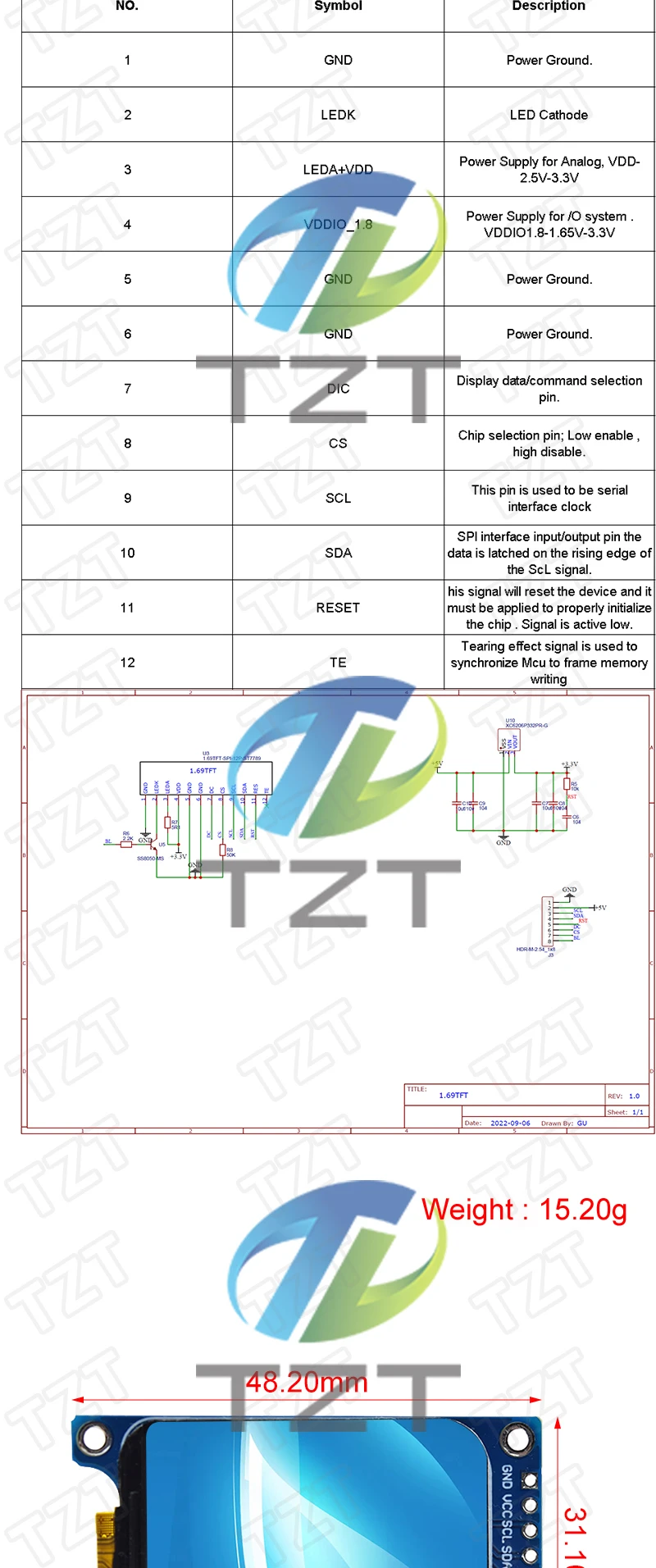TZT TFT-дисплей 0,96/1,3/1,44/1,8/2,4/2,8/3,5 дюйма ILI9341 для Arduino ...