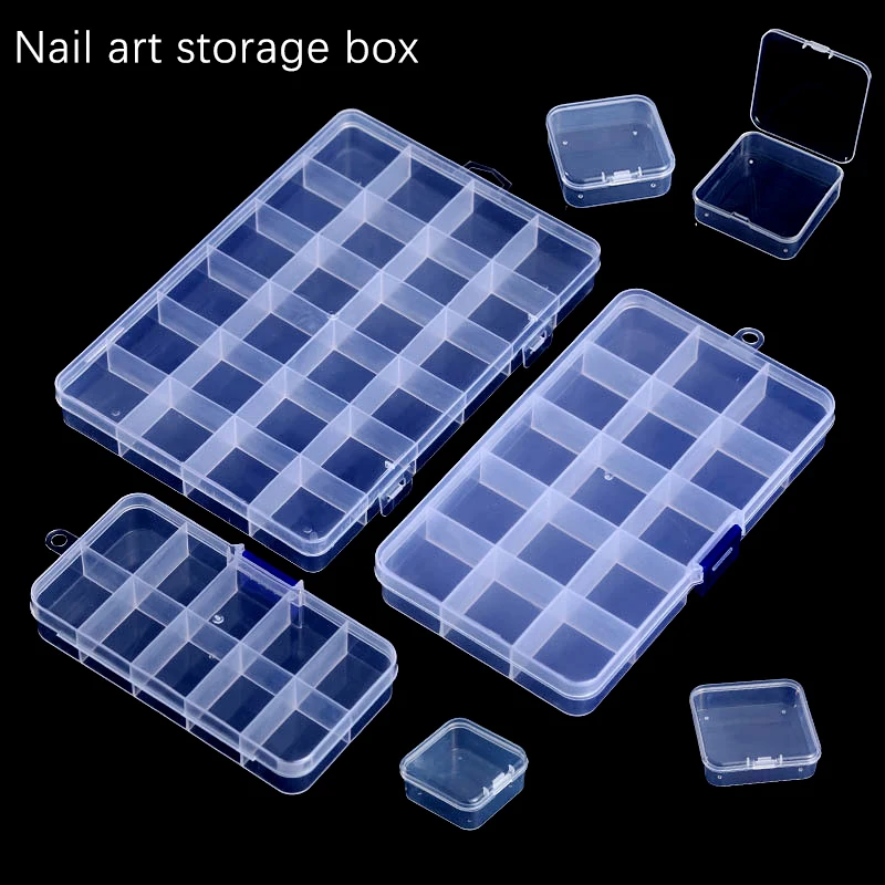 Nail Art Storage Box Different size Organizer For Nail Powder Sequins ...