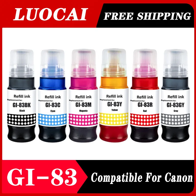 6Color-GI-83-Compatible-For-Canon-GI-83-Refill-dye-ink-kit-for-canon ...