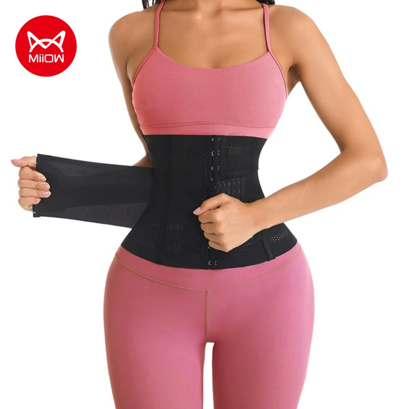 MiiOW 3-Piece Waist Trainer Corset Women Binders Shapers Tummy Wrap ...