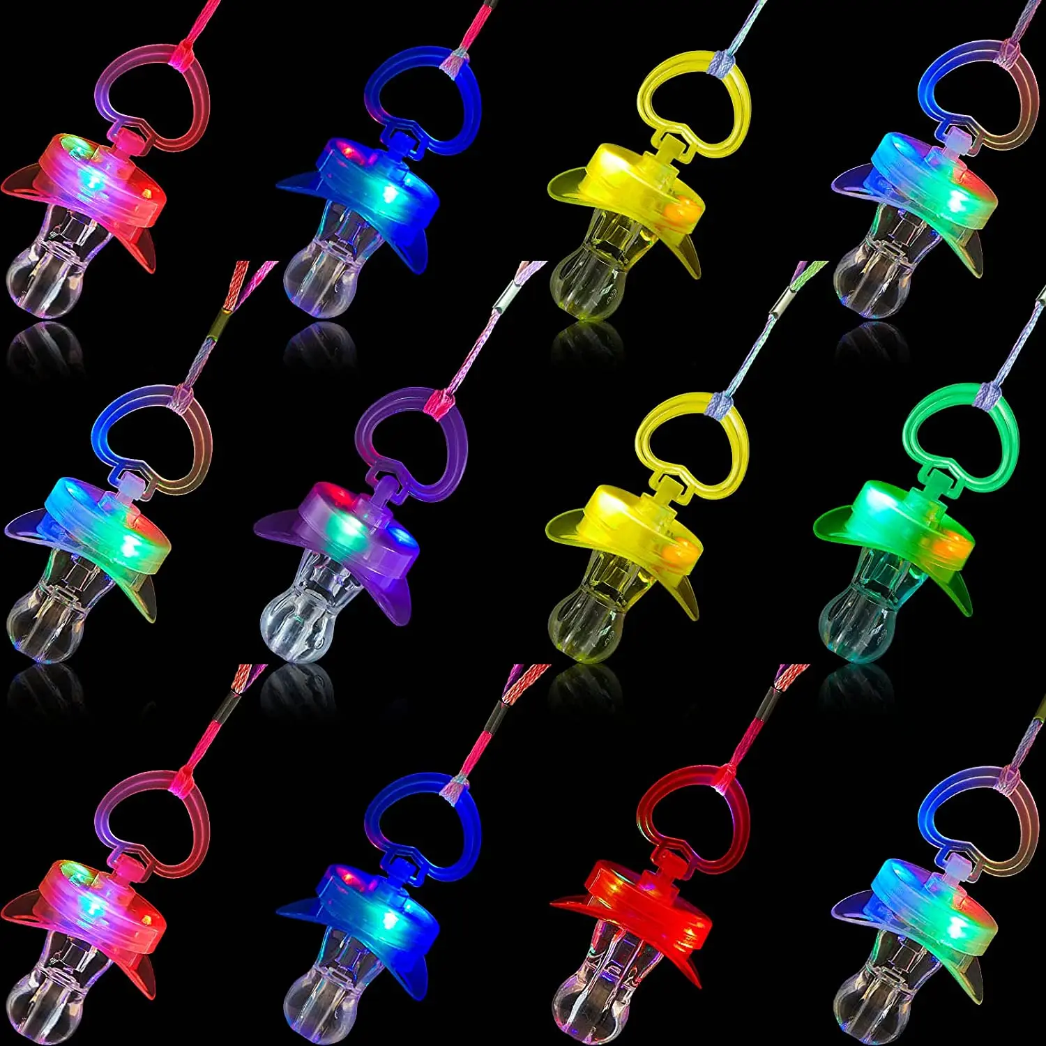 LED-Light-up-Pacifier-Necklace-Toy-Christmas-Rave-Pacifier-Glowing ...