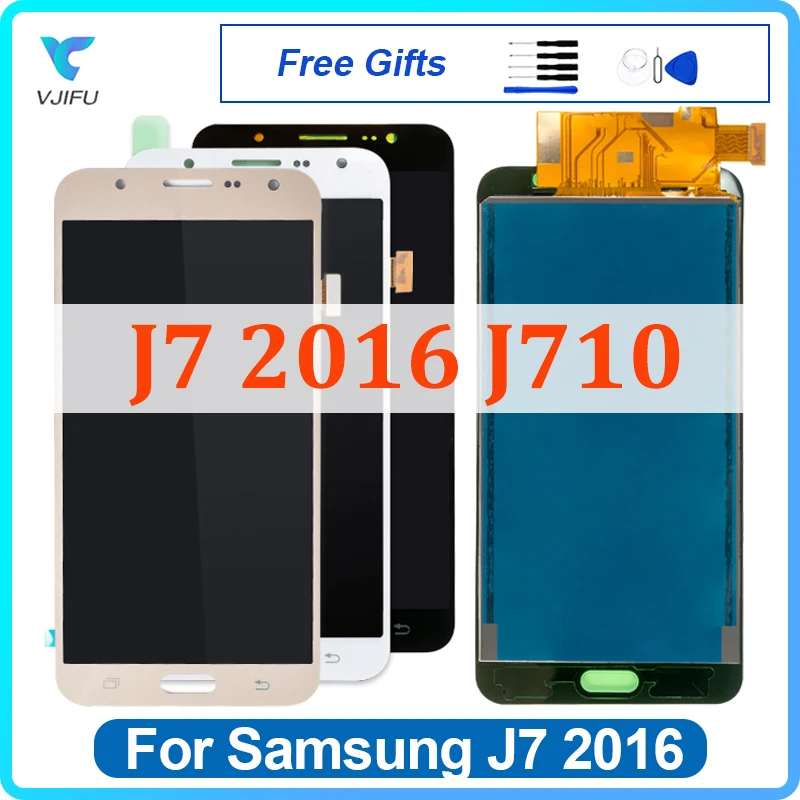 J710 LCD For Samsung Galaxy J7 2016 Display Touch Screen J710F J710M J710FN For Samsung J7 Duos ...