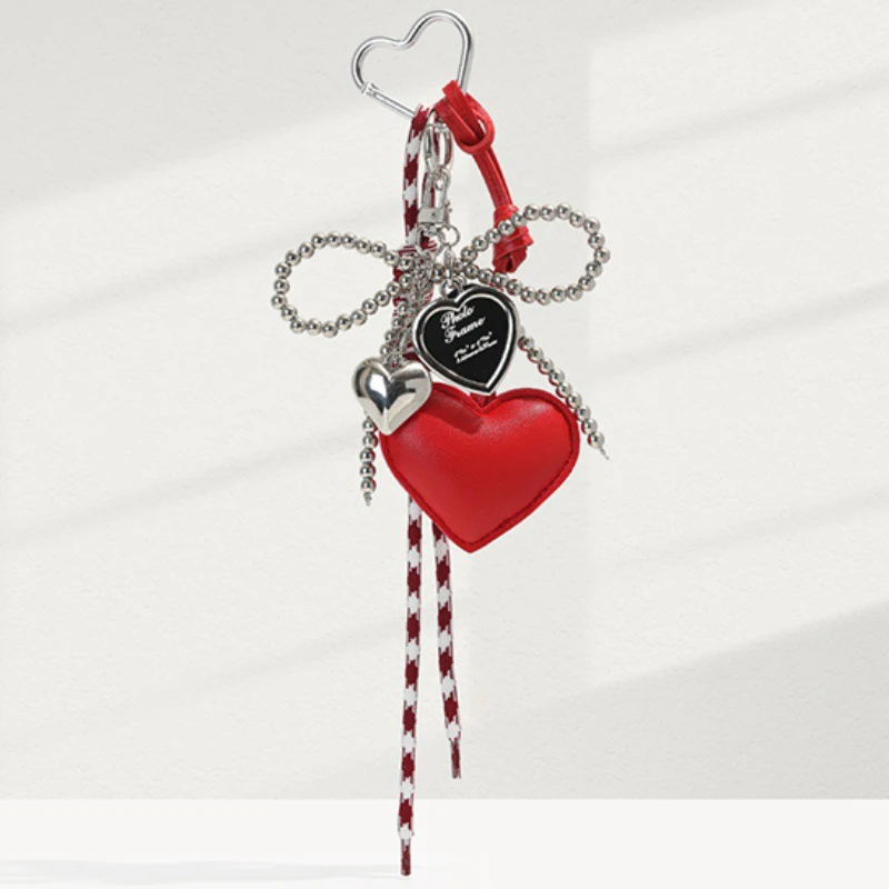 PU Love Woven Rope Keychain Bow-knot Charm Pendant Keyring Jewelry For ...