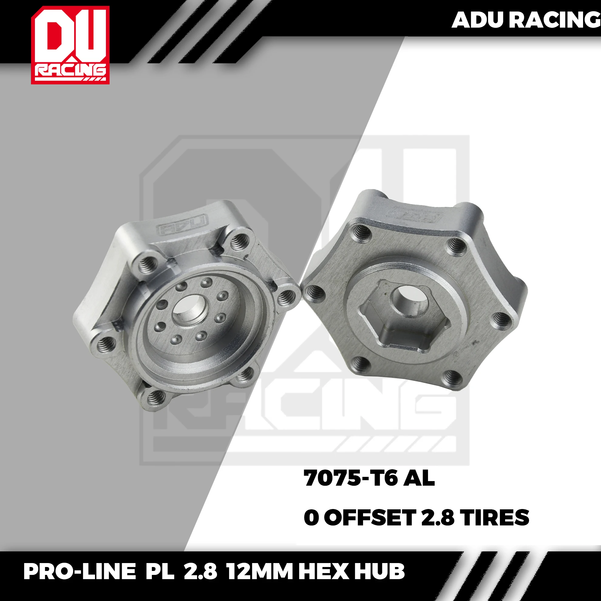 ADU RACING 7075-T6 Wheel Adapter 2.8 Inch 6x30 to12mm Wheel Adapter for ...
