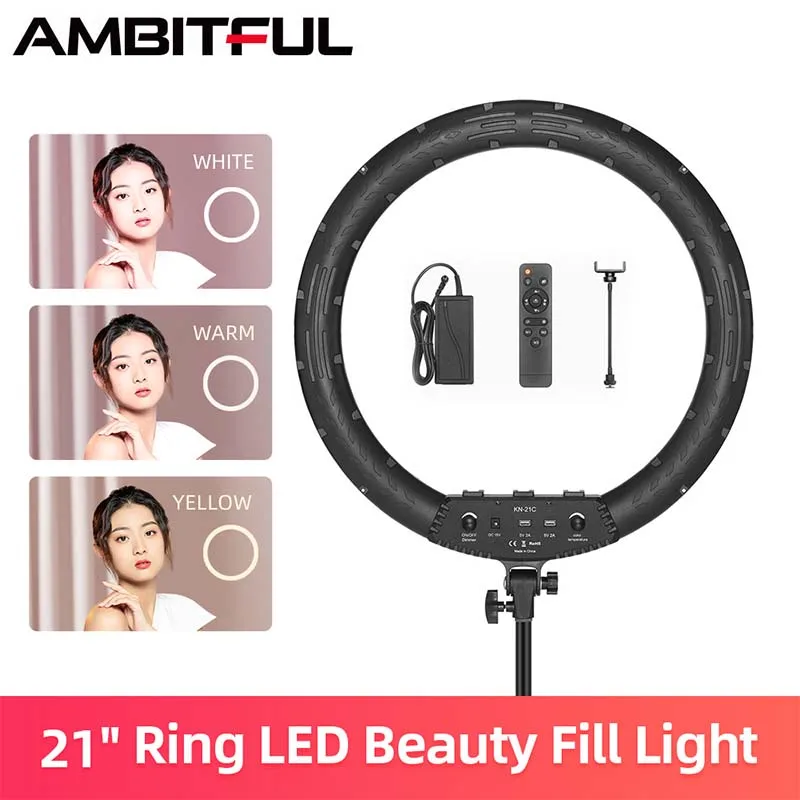 21-or-18-50W-LED-Ring-Light-Annular-Lamp-Bi-color-3000K-6000K-Ring ...