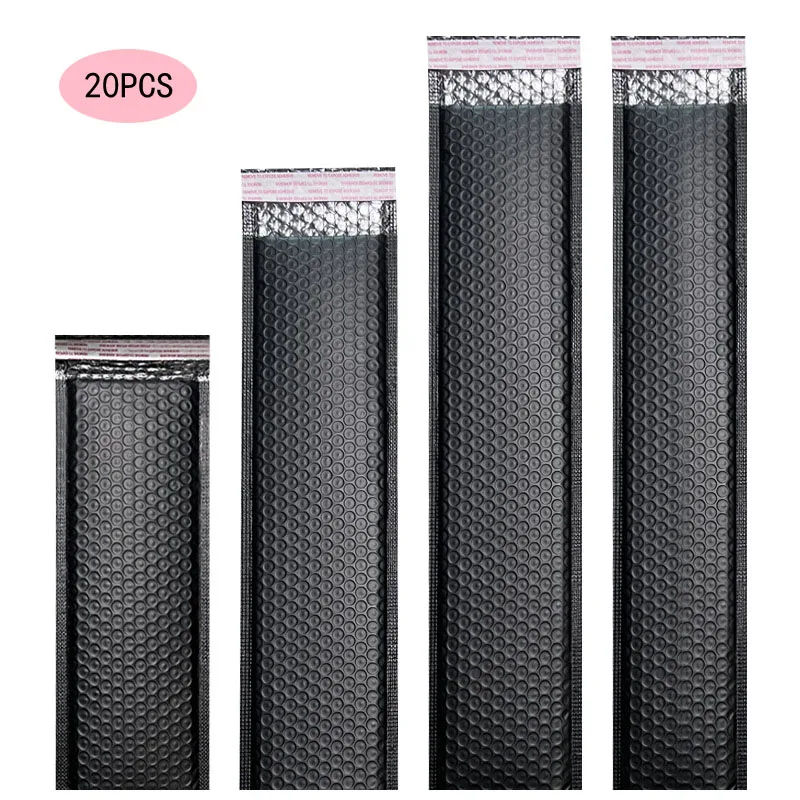20PCS-Long-Black-Bubble-Mailers-Bag-Self-Seal-Packaging-Bubble-Bag ...