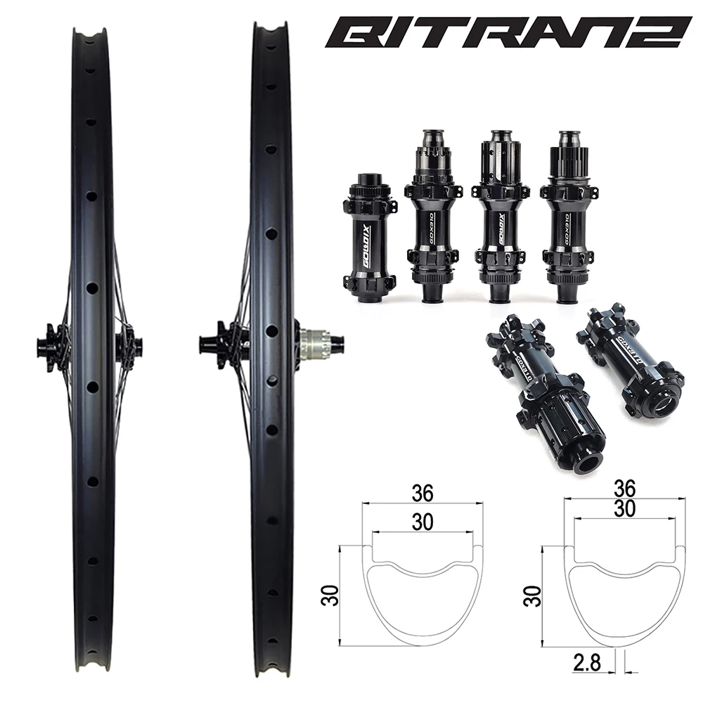Mountain Bike Wheels 29er 650b Tubeless 36mm 30mm Bicycle Wheelset ...