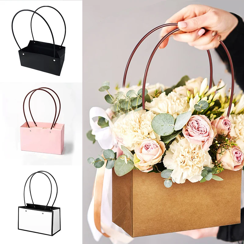 Kraft-Paper-Flower-Gift-Box-Bouquet-Packaging-Bag-Waterproof-Wedding ...