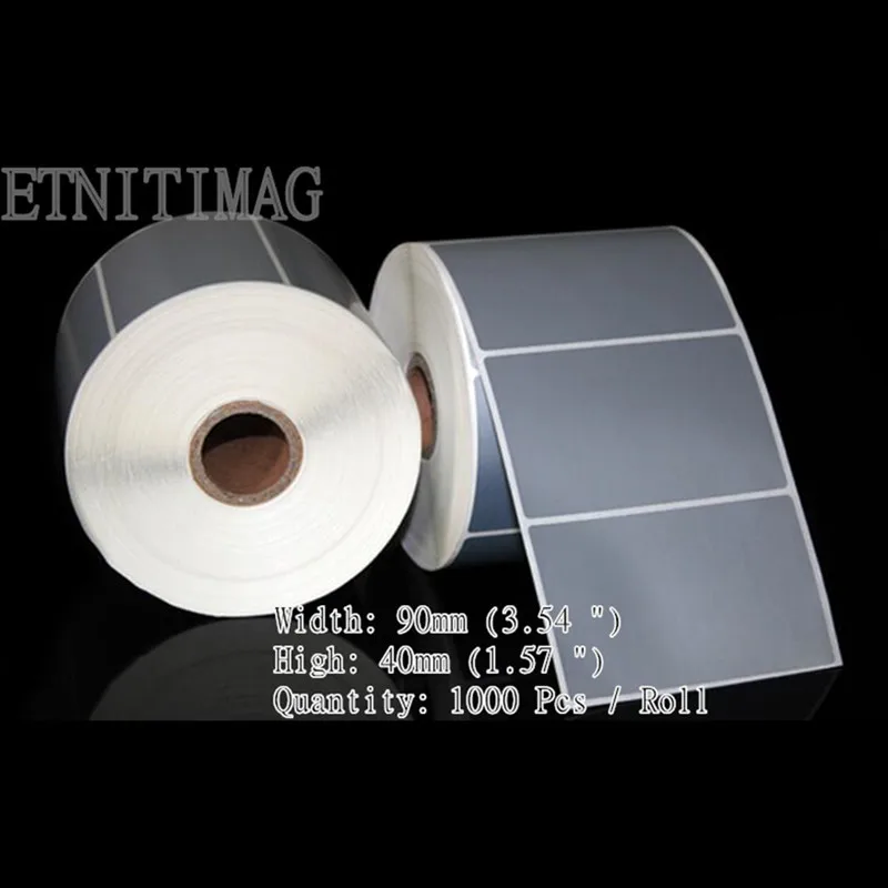 Waterproof Labels 90mmx40mmx1000sheet /roll Blank Silver Pet Label ...