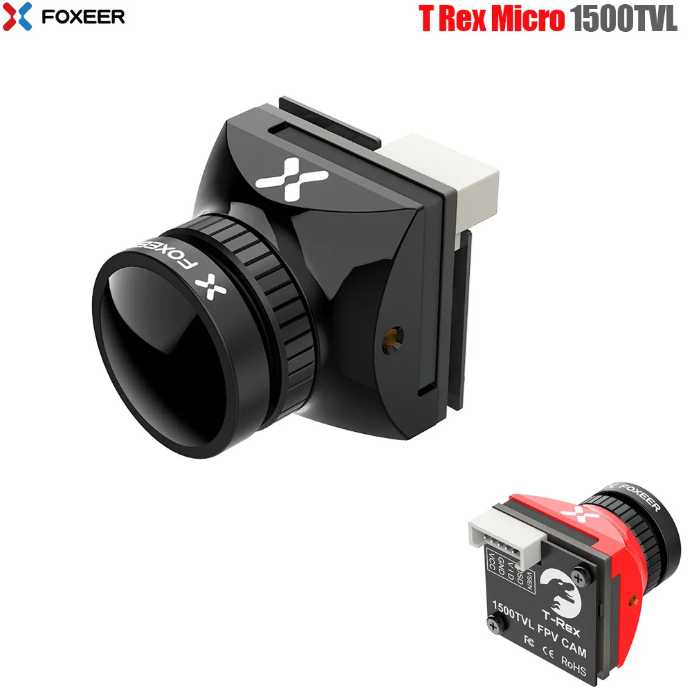 Foxeer T-Rex Micro 1500TVL Super WDR 4:3/16:9 PAL/NTSC Switchable Low Latency FPV Camera 19*19mm ...