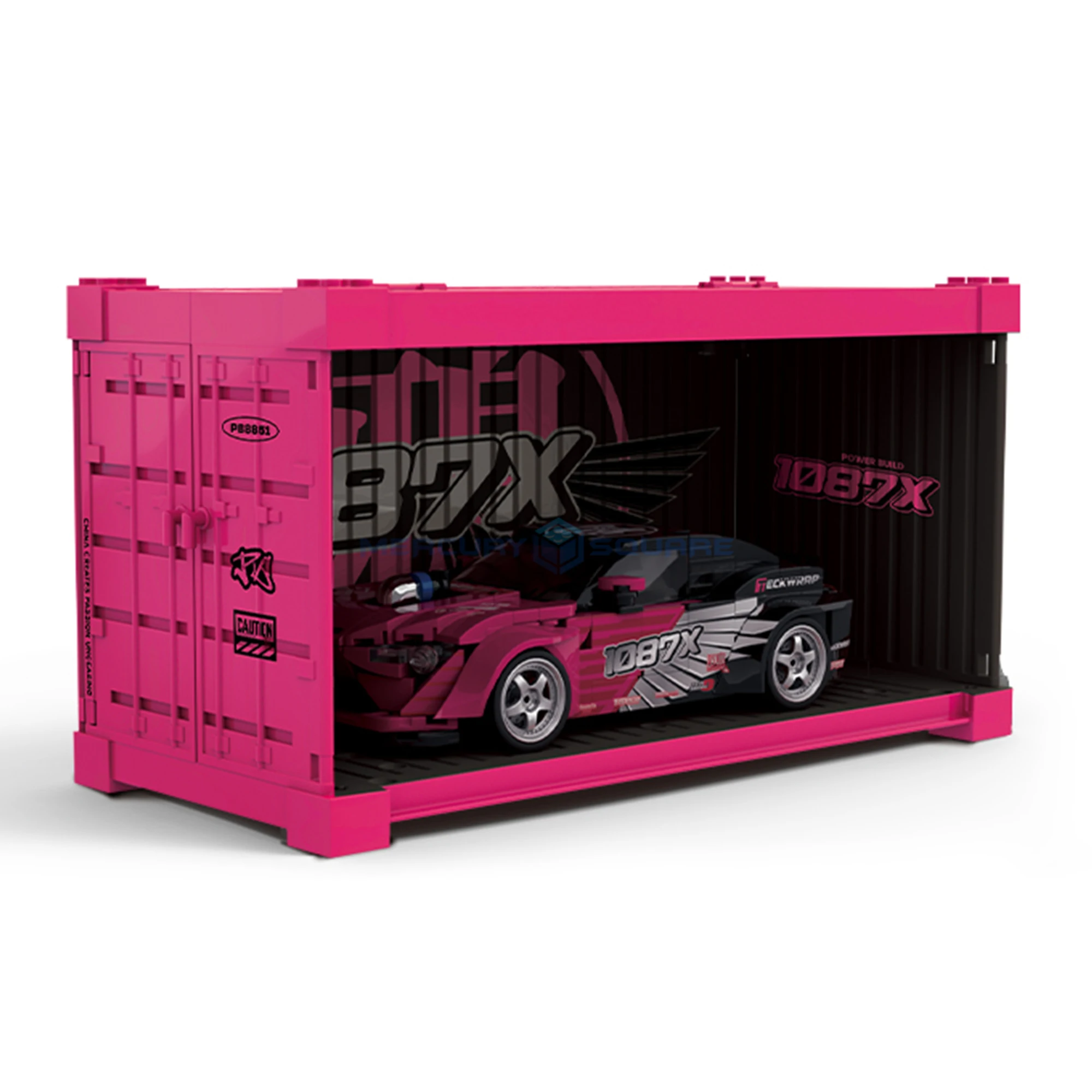 1087X High-Performance Drift Car Building Blocks MOC PB8851 Racing ...