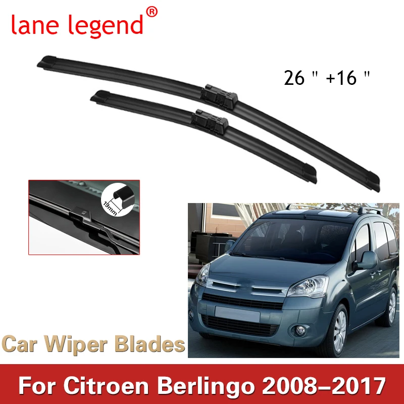 Car Wiper Front Wiper Blades Set For Citroen Berlingo B9 2008 - 2017 ...