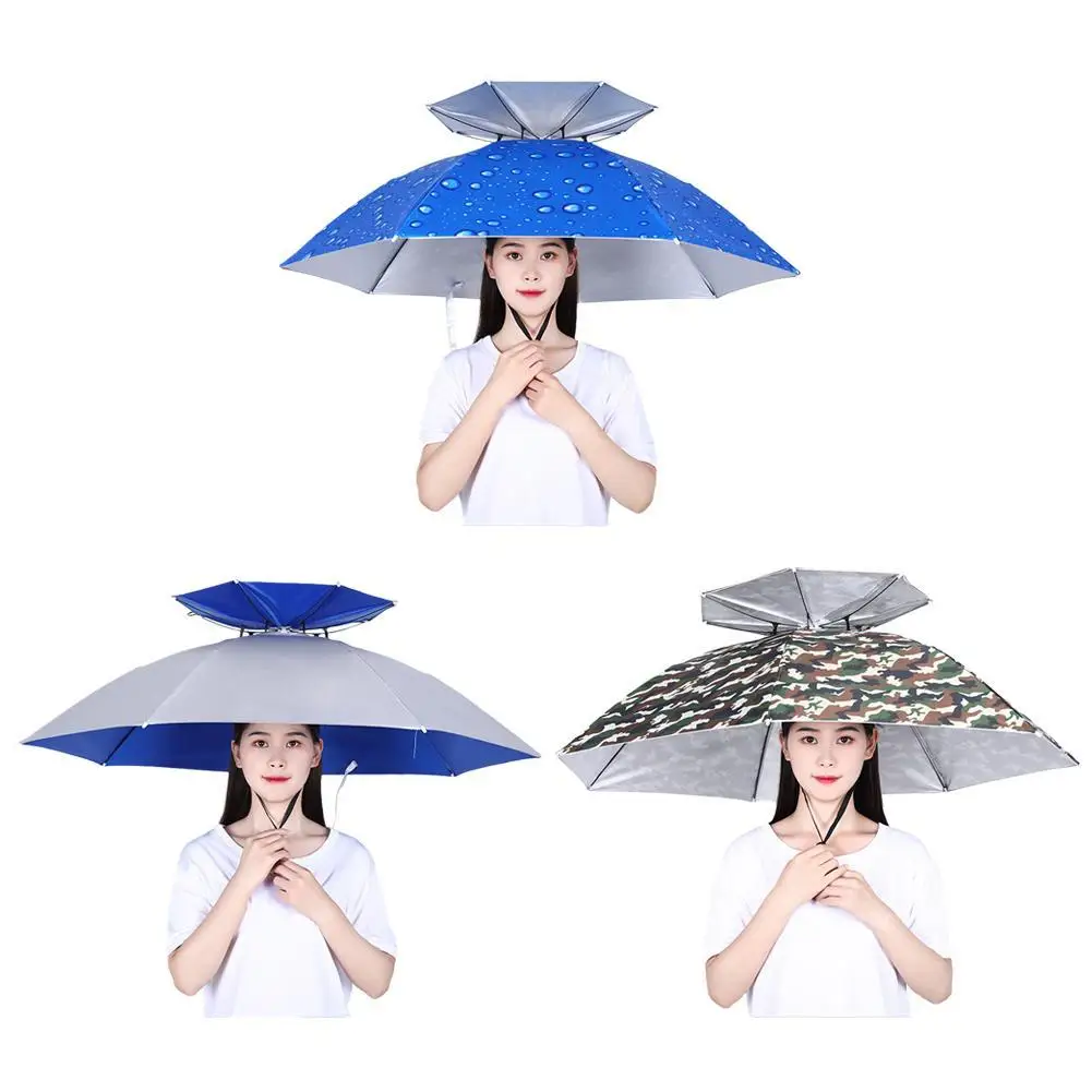 Outdoor-Umbrella-Hat-Foldable-Rain-Sun-Shade-Head-Hat-Sun-Hats ...