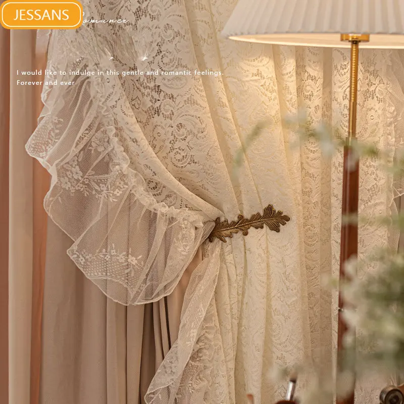 Cream Colored Lace Curtain