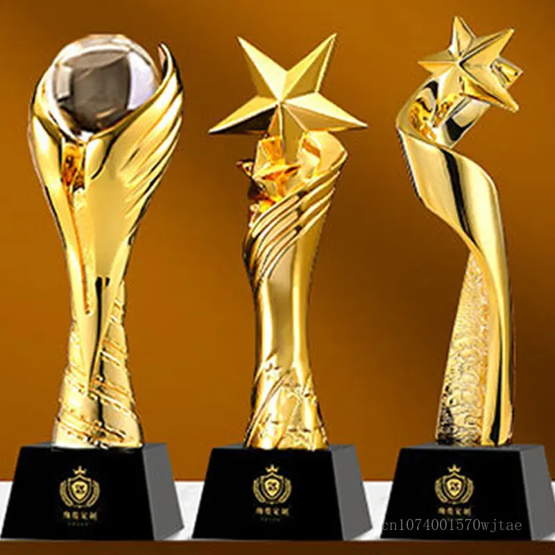 Customized Gold-plating Resin Trophy Award Souvenir, Excellent ...