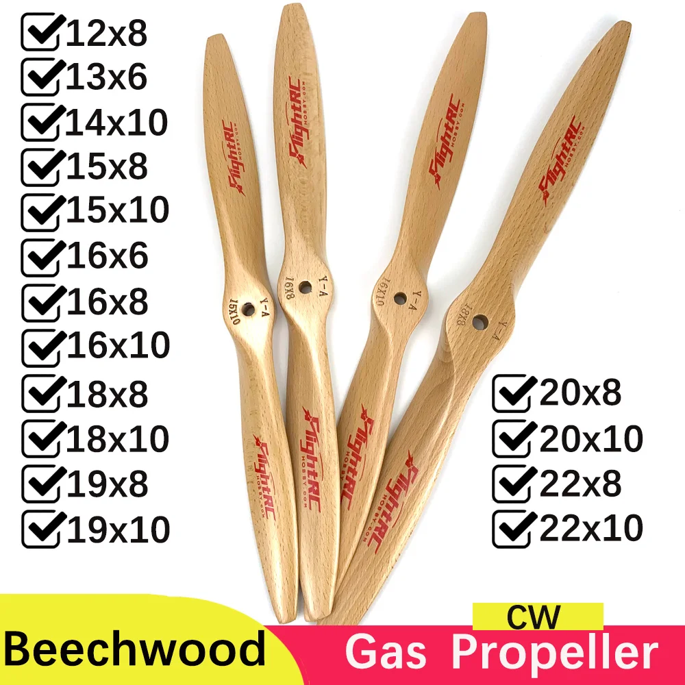 1Pc Holz Holz Prop CW Propeller Für Benzin RC Flugzeug 12x8 13x6 14x6 ...