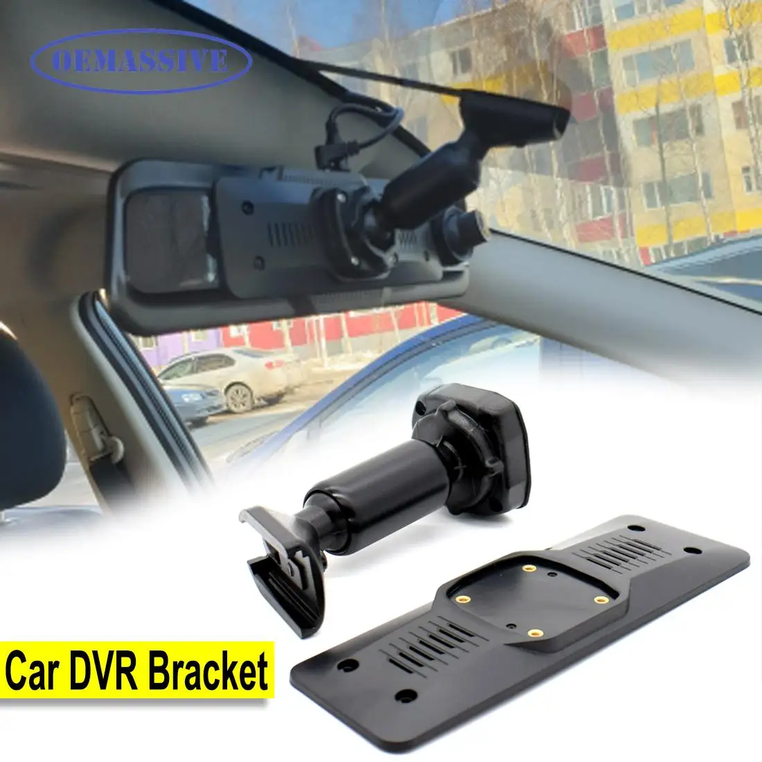 OEMASSIVE Car Recorder Holder DVR Rear Mirror Mount Back Plate Panel ...