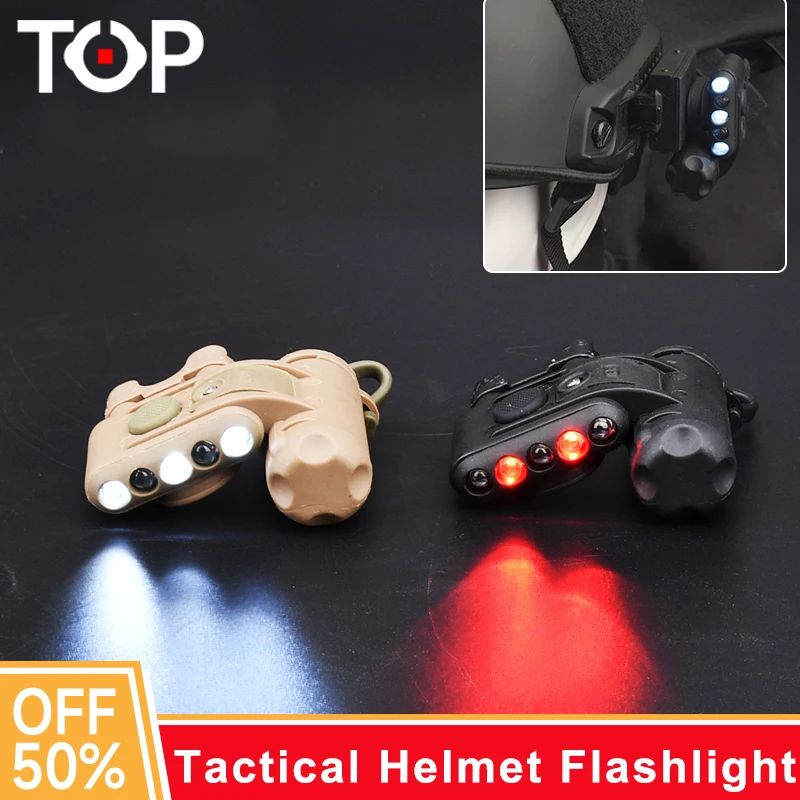 WADSN-Tactical-Airsoft-Helmet-Light-GEN-2-GEN-3-Flashlight-White-Red ...