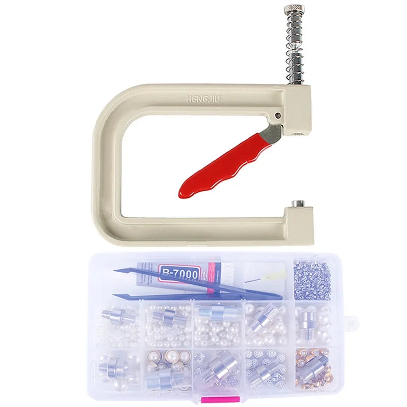 1Set-lot-Manual-Beading-Machine-Fixed-Cap-Pearl-Bead-Rivet-Craft-For ...