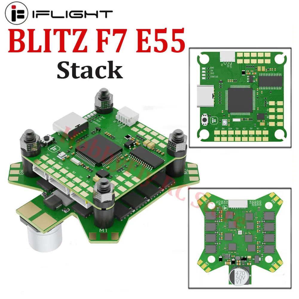IFlight-BLITZ-F7-Stack-F722-F7-Flight-Controller-W-BLITZ-E55-55A ...