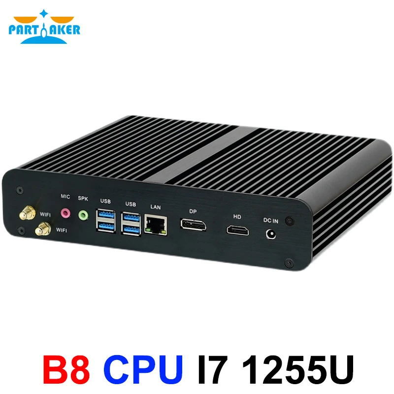 Partaker-Fanless-Mini-Computer-i7-1255U-1165G7-10710U-10510U-2-DDR4 ...