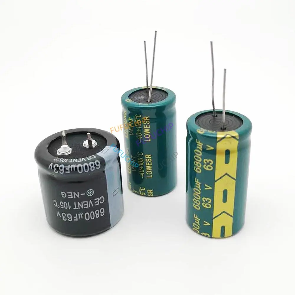 2pcs-Good-quality-63v6800uf-Radial-DIP-Aluminum-Electrolytic-Capacitors ...