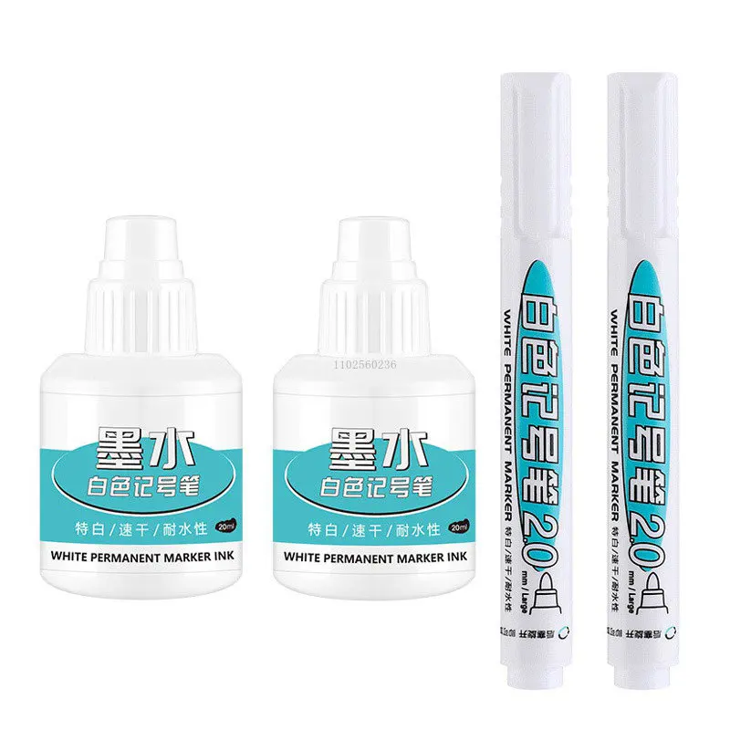 20ML-White-Ink-Oily-Marker-Pen-Filling-Paint-White-Ink-Markers-for ...