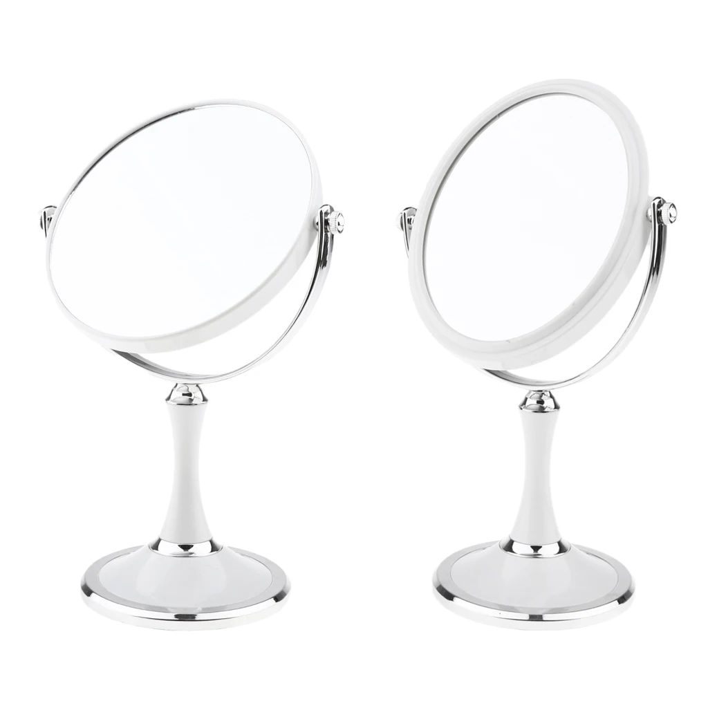 Double Sided Pedestal Mirror Stand Shaving Mirror with 1X/3X ...