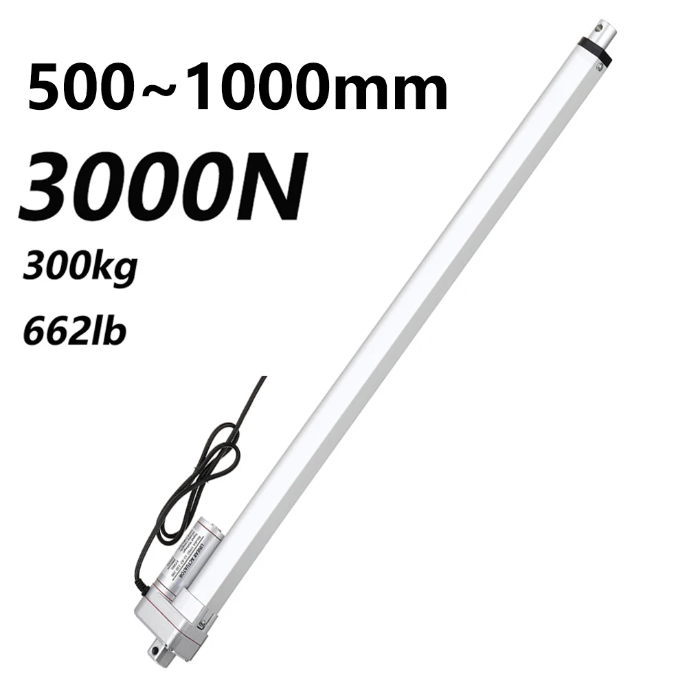 Actuador lineal eléctrico 24V DC 12V 3000N, Motor lineal, carrera de distancia de movimiento ...