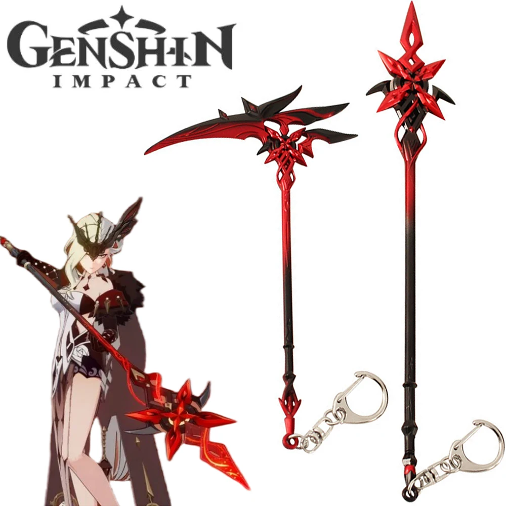 Game-Genshin-Impact-The-Knave-Arlecchino-Cosplay-Keychain-Crimson-Moon ...