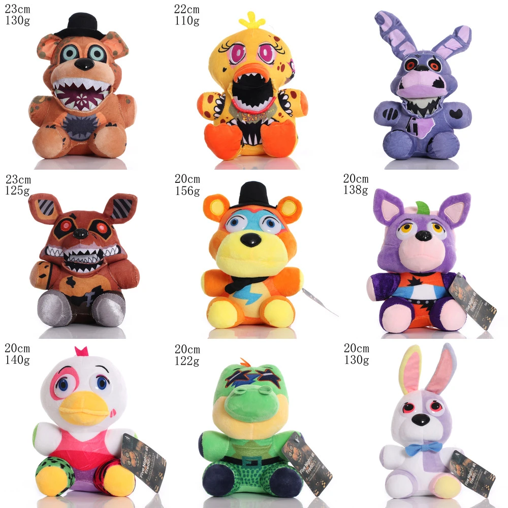 Five Nights At Freddy FNAF Security Breach Plush Set Of Glamrock Freddy ...