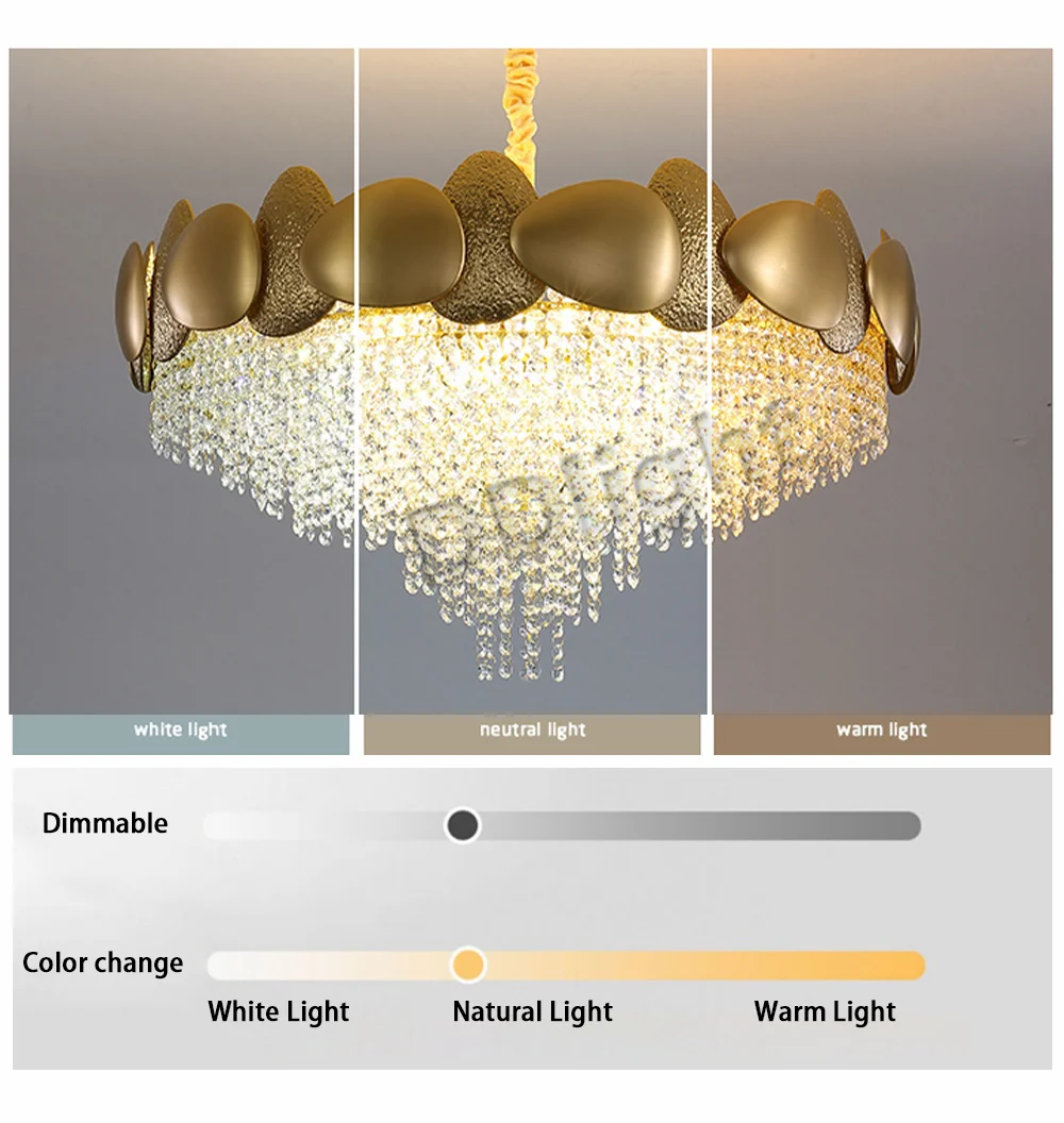 Lizzie - Crystal Luxury Tassels LED Ceiling Chandelier No ...