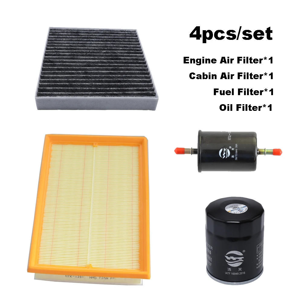 4pcs-Filter-Set-For-CHANGHE-Q35-BAIC-X30-1-5L-2016-2017-2018-2019-2020 ...