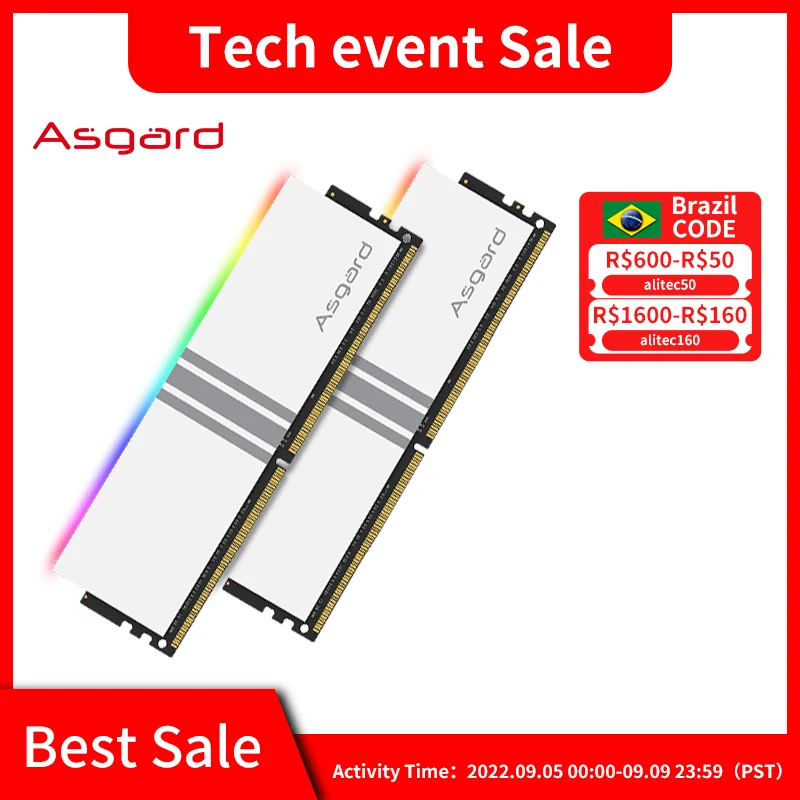 Asgard valkyrie v5 série rgb ram 8gbx2 3200mhz 3600 ram memoria ...