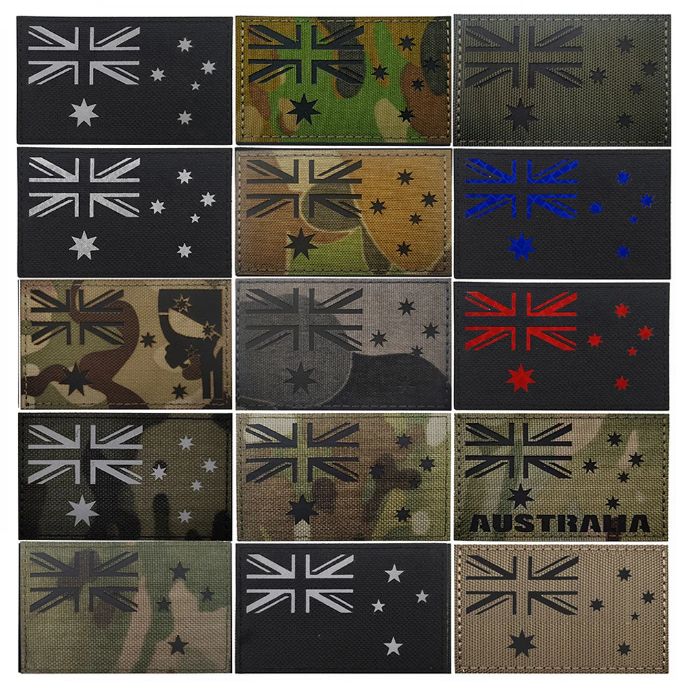 Australia-New-Zealand-National-Flag-Patch-IR-Reflective-Hook-and-Loop ...