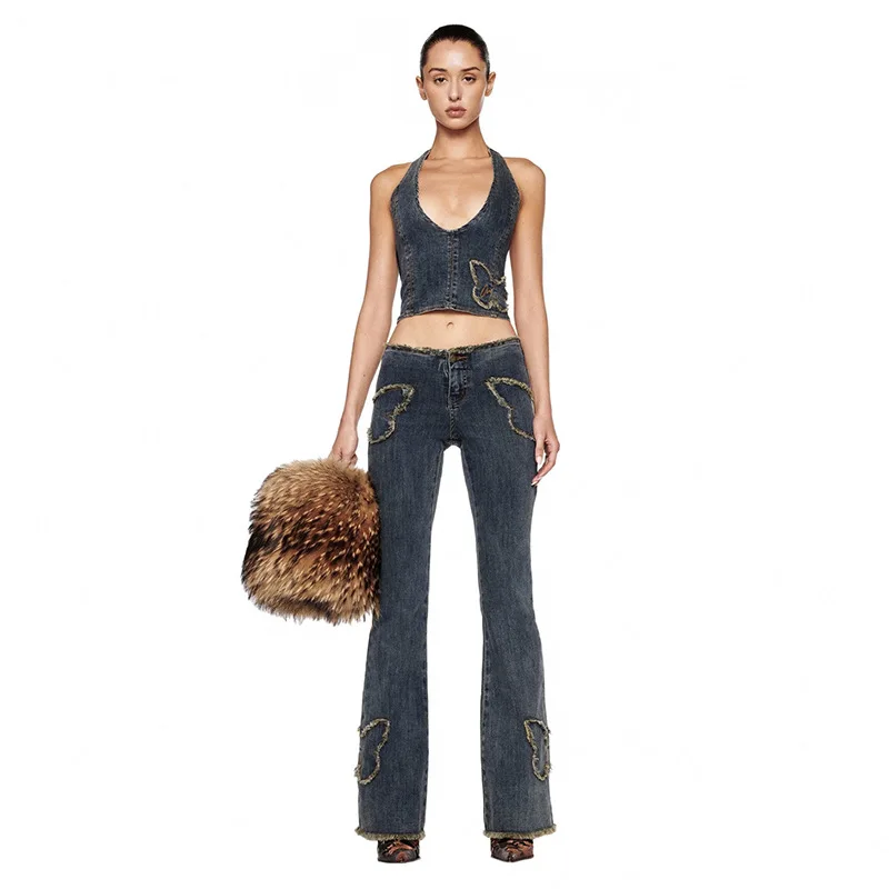 Butterfly-Embroidery-Vintage-High-Rise-Millennial-Hottie-Y2K-Slim-Fit ...