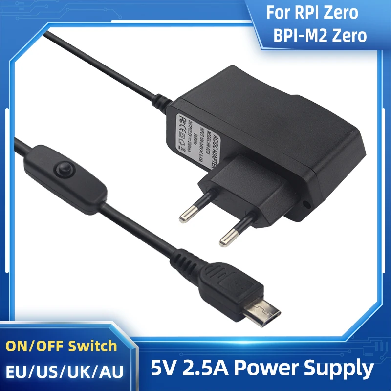 5V-2-5A-Power-Supply-with-Switch-Micro-USB-Interface-Power-Adapter-EU ...