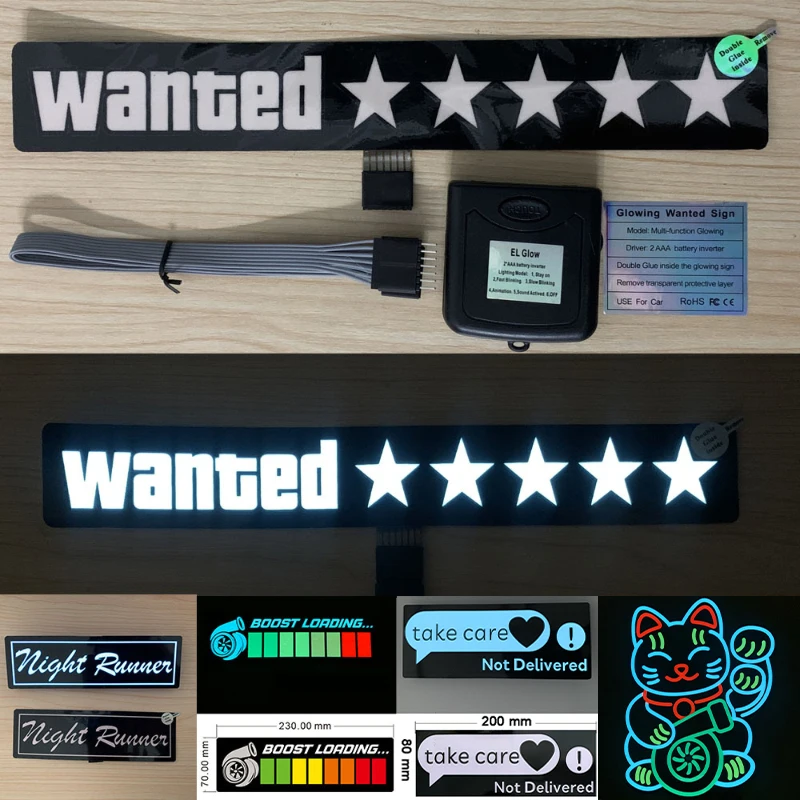 LED-Car-Sticker-Moto-Auto-Decals-Windshield-Sticker-Electric-Car-Window ...