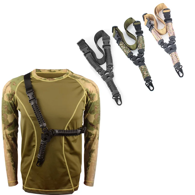 Tactical Single Point Gun Sling Shoulder Strap Rifle Rope Belt With ...