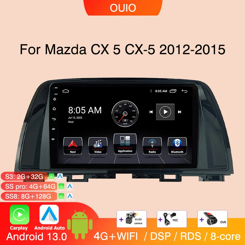 8GB-128GB-Android-13-radio-For-Mazda-CX5-CX-5-2012-2013-2014-2015-Car ...