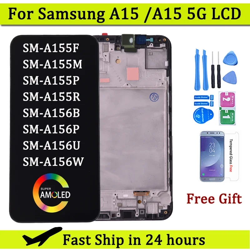 AMOLED For Samsung A15 4G SM-A155F LCD Display Touch Screen Digitizer ...