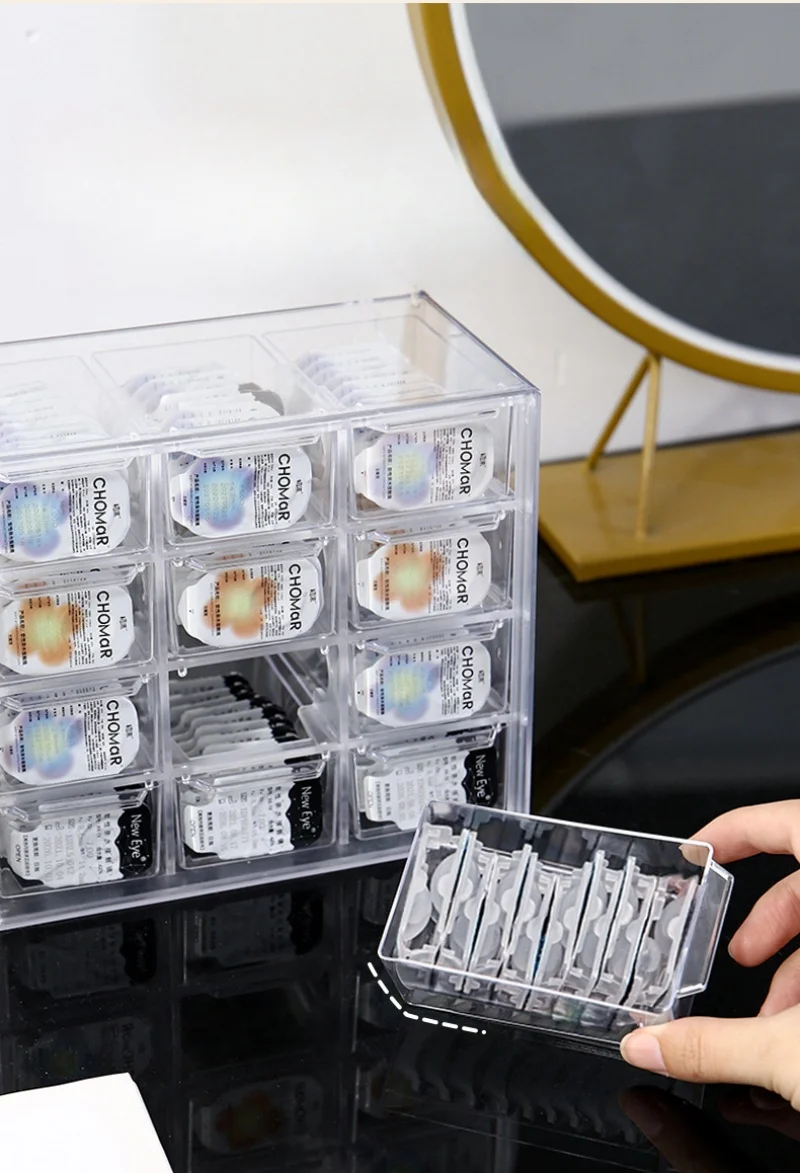 Contact-Lens-Storage-Box-Disposable-Contact-Lens-Cabinet-Multi-Grid ...