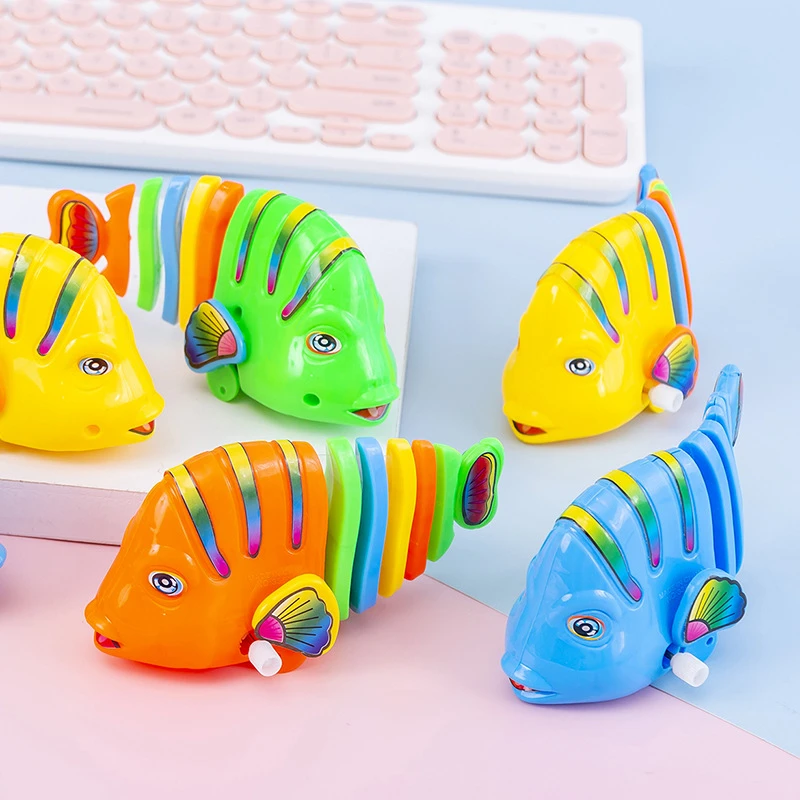 Kids Wind Up Toys On The Chain Wobbing Little Fish Children Boys ...