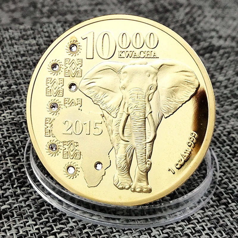 Elefante africano de 1oz. 2015, réplica conmemorativa de Animal de oro ...
