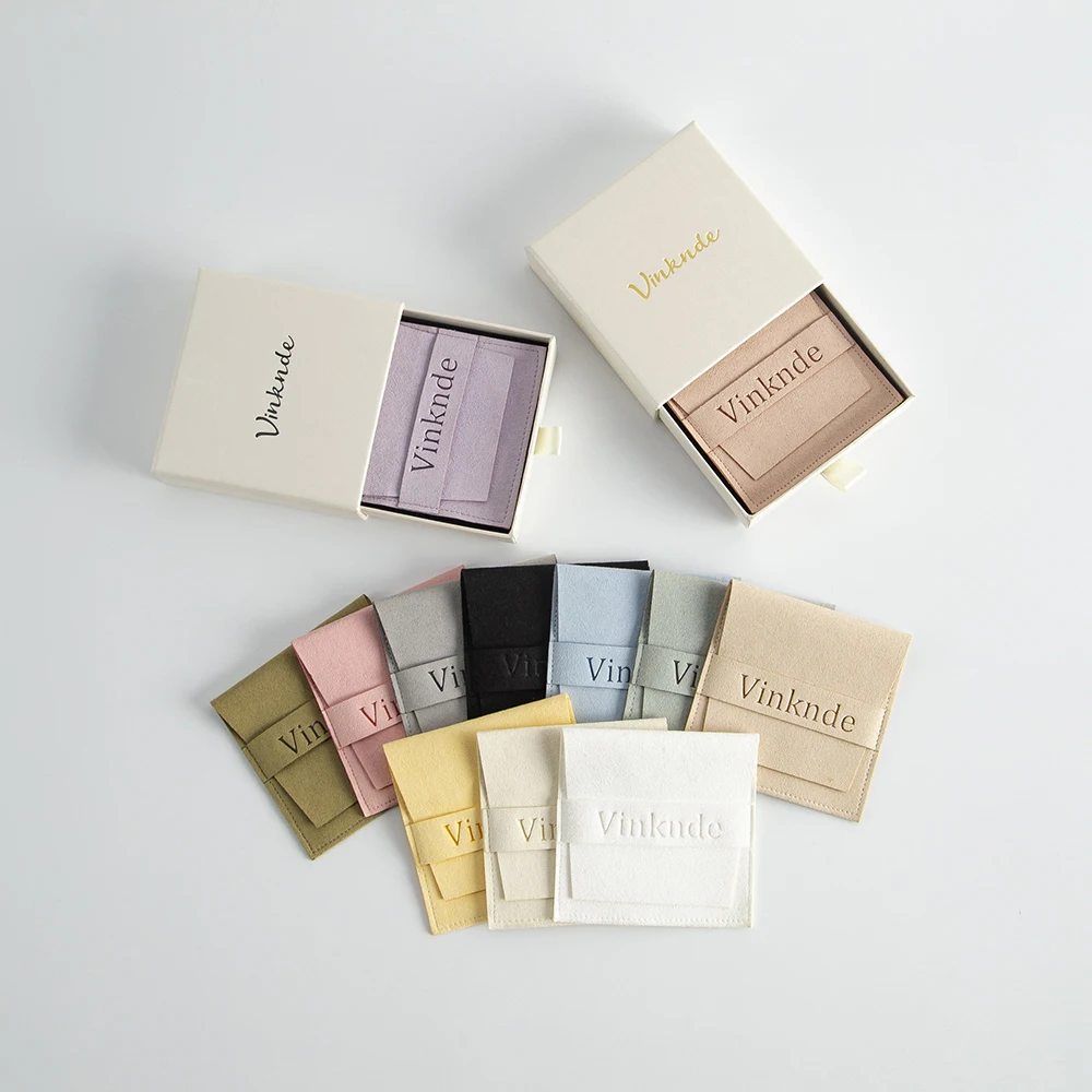 9x9x2-5cm-Beige-Drawer-Gift-Box-8x8cm-Microfiber-Envelope-Pouches ...